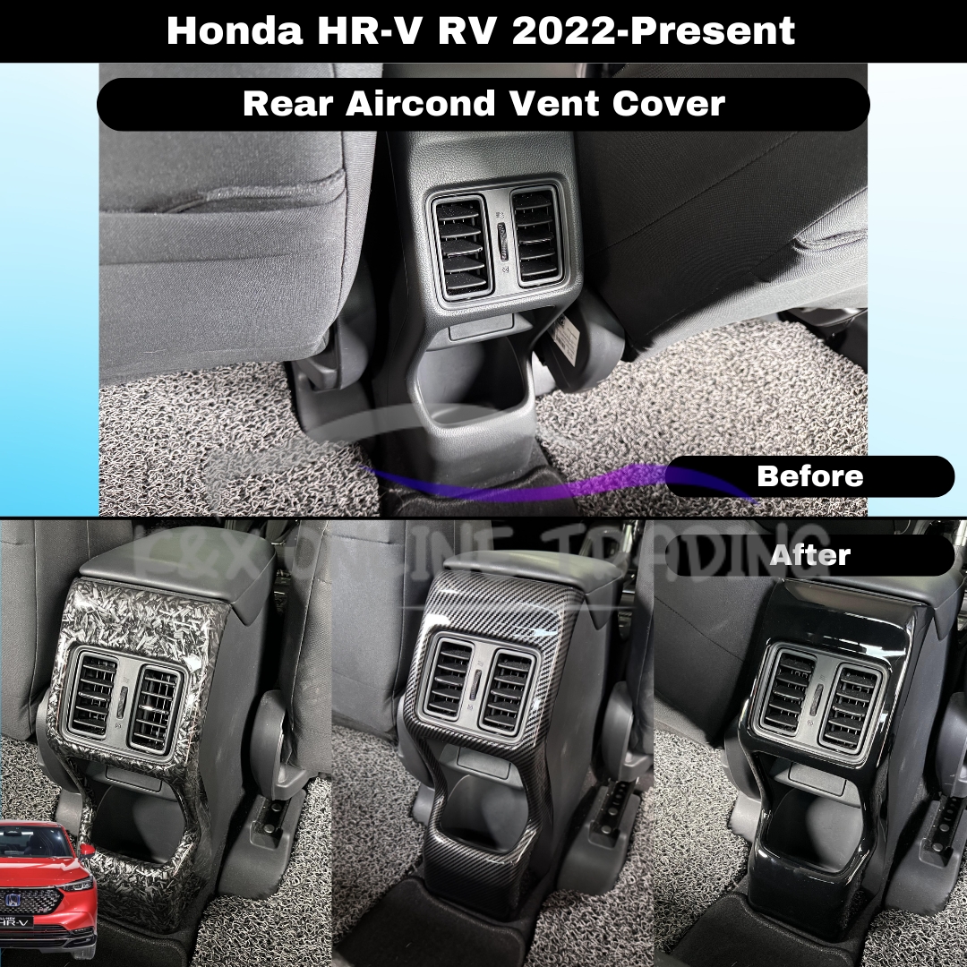 Honda HRV HR-V RV 2022-2025+ Carbon Trim/Glossy Black Rear Aircond ...