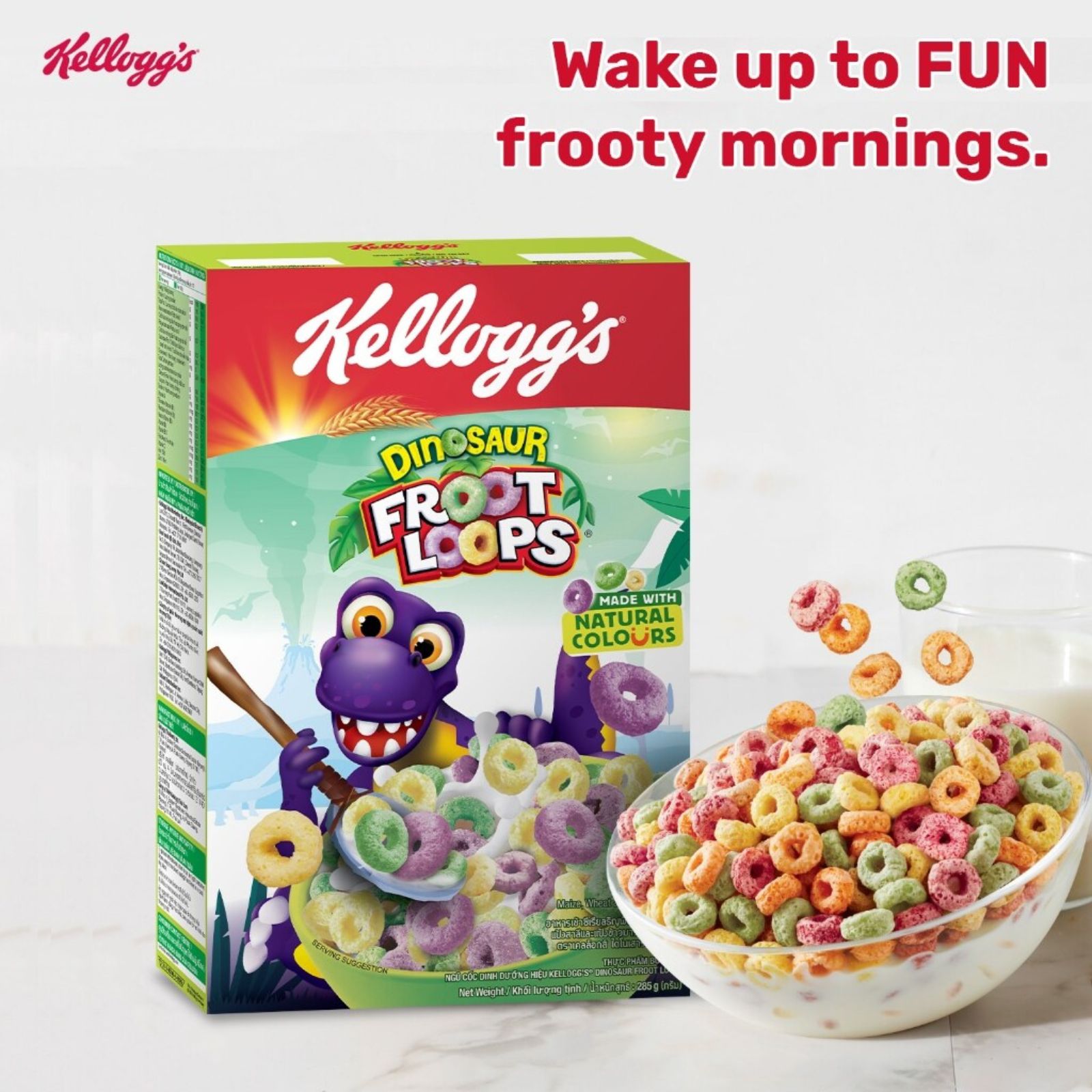 Kellogg's Froot Loops Dinosaur Twin Pack 2 x 285g [Expiry Date: 15 June 2025] | Shopee Malaysia