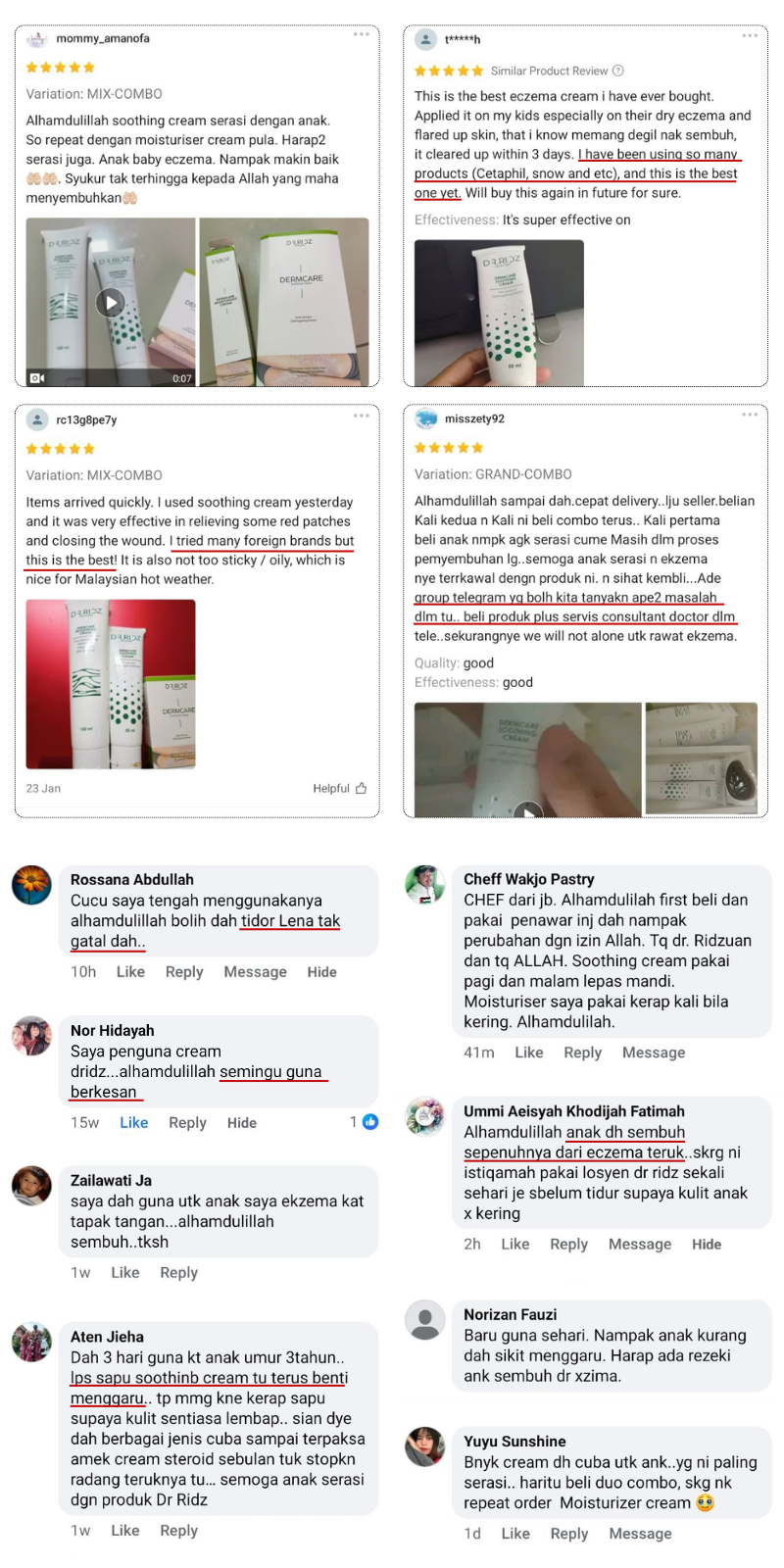 (PROMO) Dr.Ridz Soothing Cream Untuk Masalah Eczema, Psoriasis & Skin ...