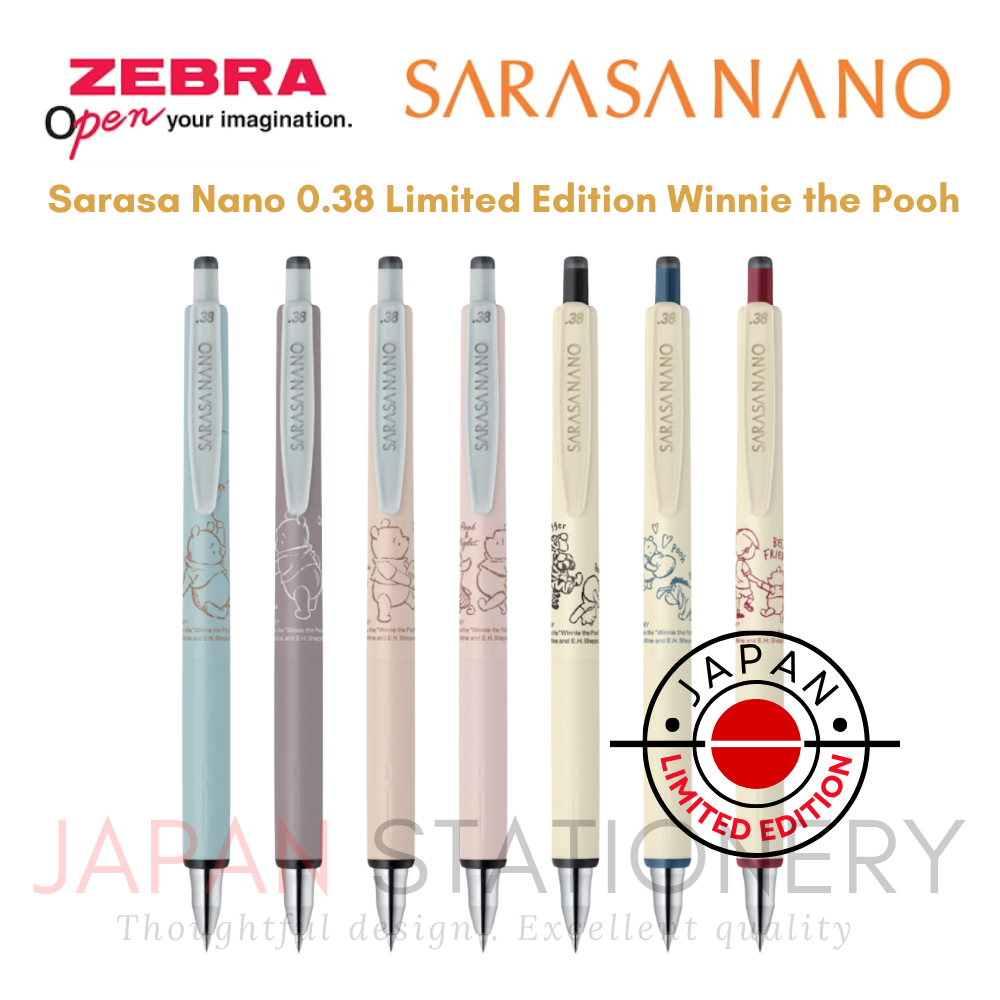 Sarasa Nano 0.38 Limited Edition Winnie the Pooh W280 Zebra Japan ...