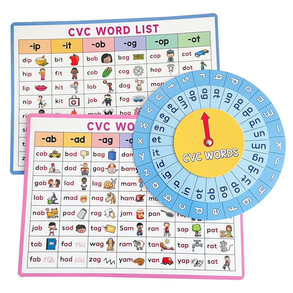 EDU CVC English Word Game Sight Word + Word Families Child kid Giftlive ...