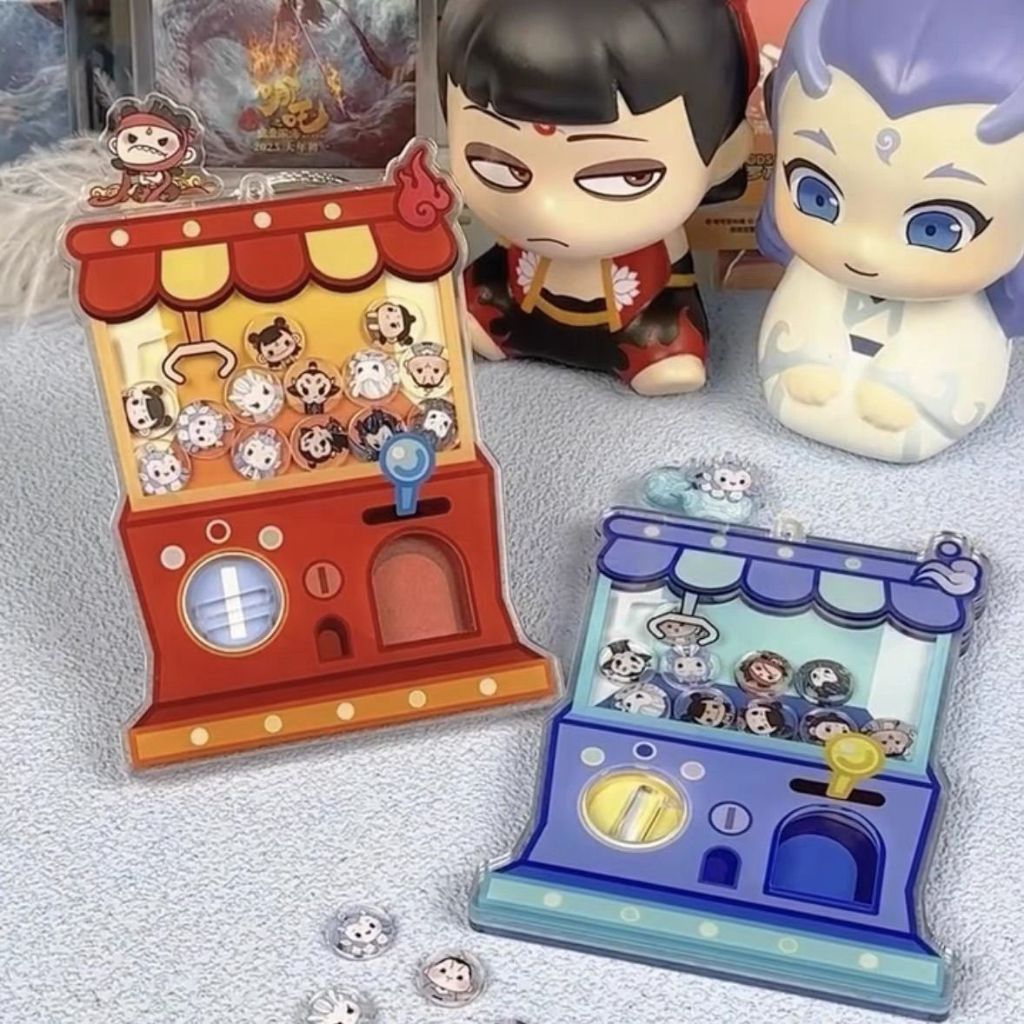READY STOCK Na Zha acrylic Gacha egg machine keychain 哪吒敖丙 亚克力 摇摇乐扭蛋机卡通 ...