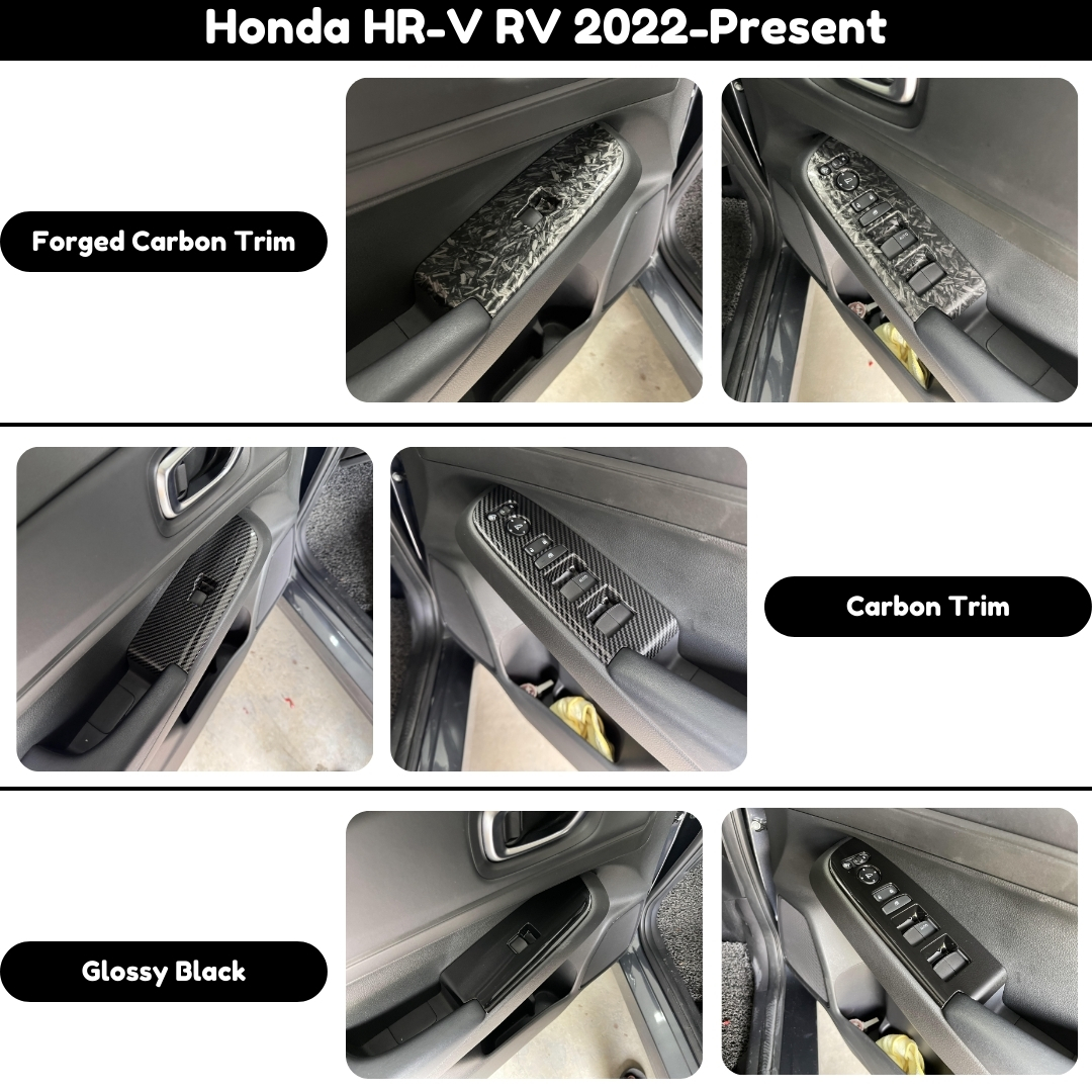 Honda HRV HR-V RV 2022-2025+ Forged Carbon Trim&Glossy Black Power ...
