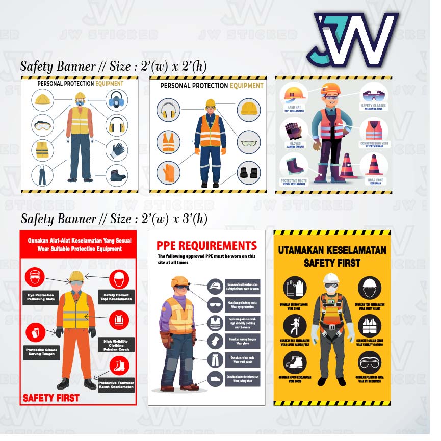 Safety Banner Construction Safety Signage Outdoor Banner Utamakan ...