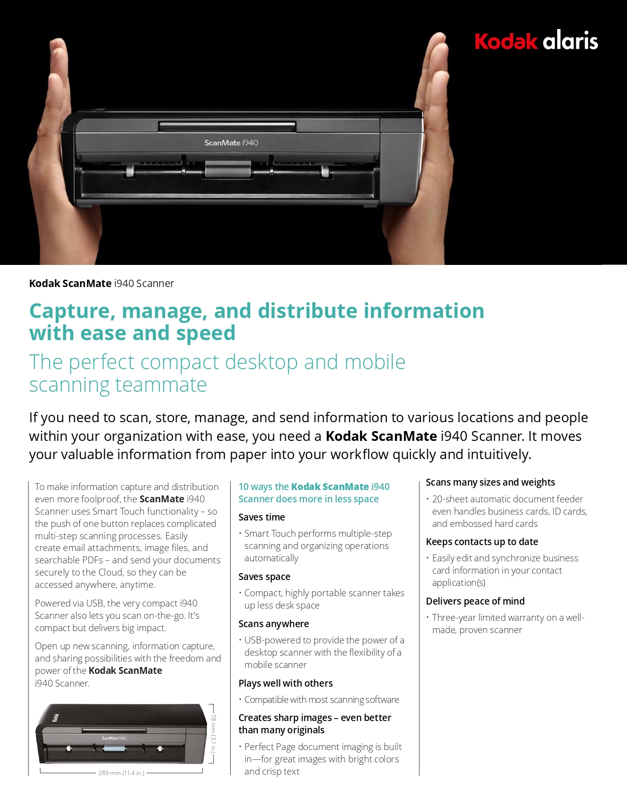 Kodak ScanMate i940 On-The-Go Scanner | Shopee Malaysia