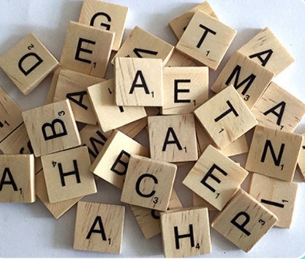 Capital letters Alphabets Wooden Scrabble Block game Tiles | Shopee ...