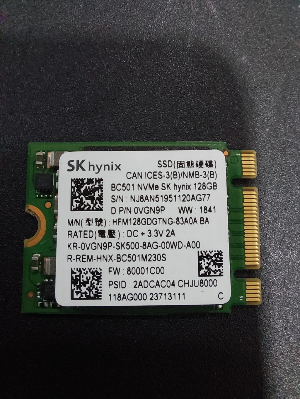SK Hynix M.2-2230 NVMe 128GB (Model: BC501) | Shopee Malaysia