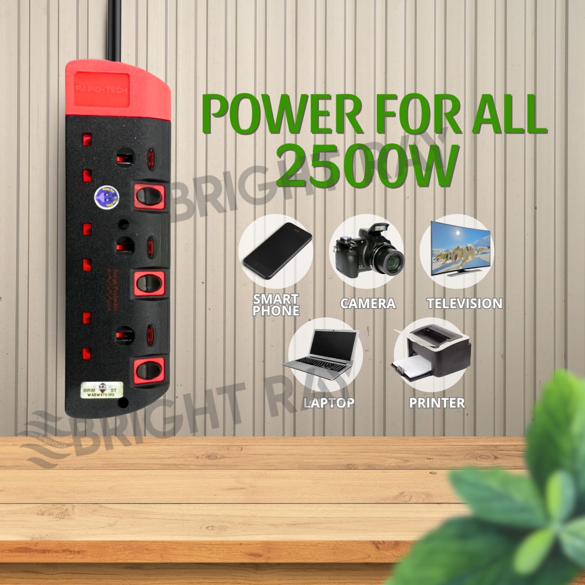 SIRIM 𝗚𝗟𝗢𝗕𝗔𝗟 𝗣𝗥𝗢 2/5MTR Power Extension Socket Trailing Socket Surge ...