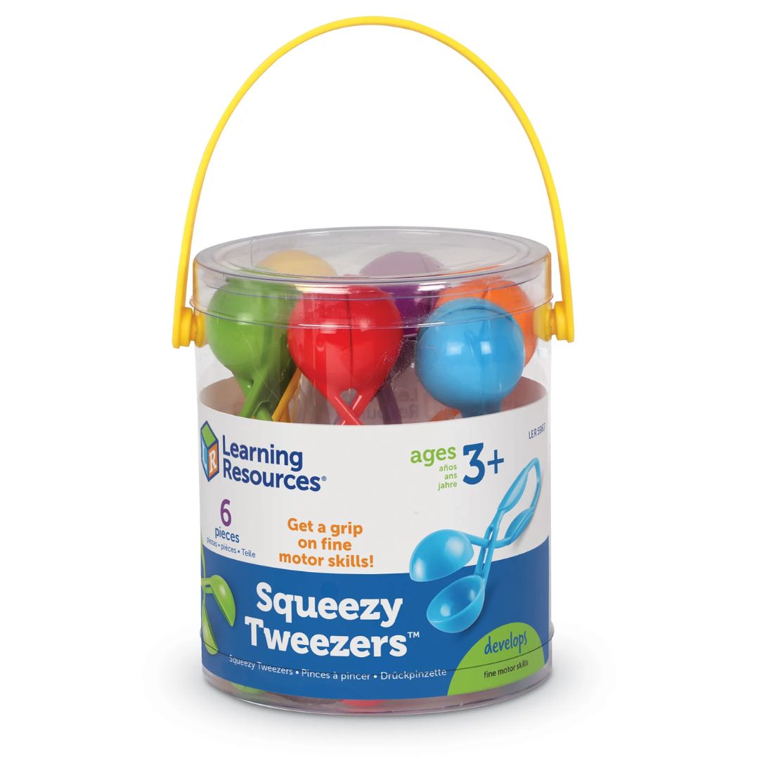 Learning Resources Squeezy Tweezers (Set/6)- Age 3-7, Fine Motor Tool ...