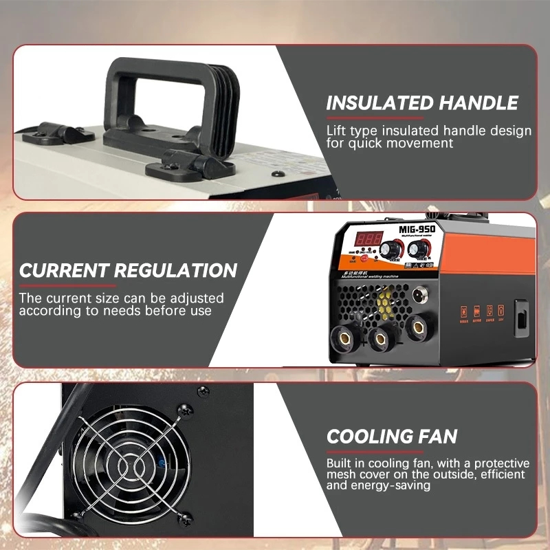 MIG Welding Machine Gasless MIG/MMA 3IN1 Portable Inverter IGBT DC ARC ...