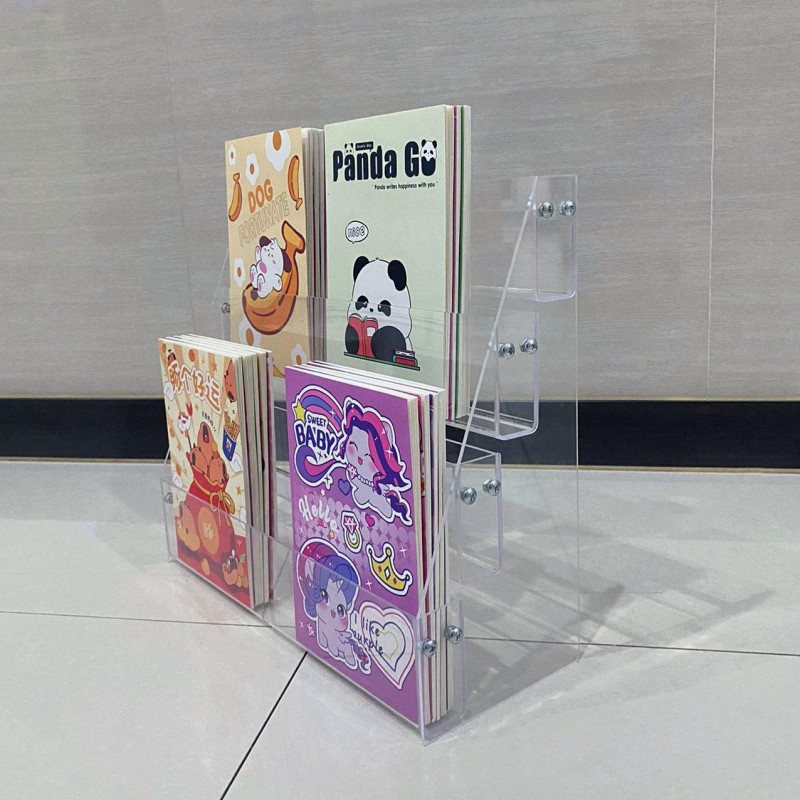 4 Layer Display Stand Shelf Showcase Acrylic Grain Peripheral Ladder ...