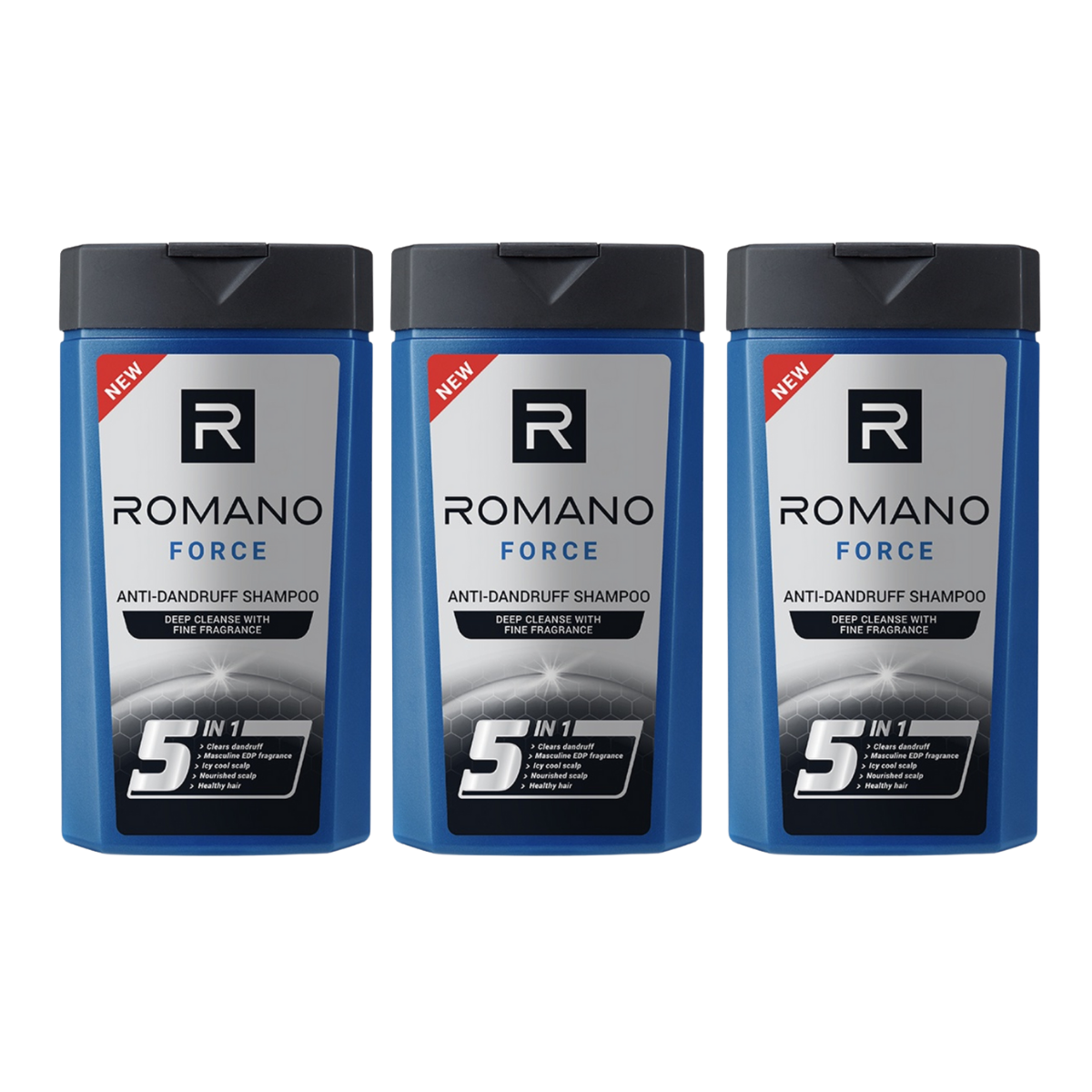 [Bundle of 3] ROMANO Shampoo Anti Dandruff Force 340g | Shopee Malaysia