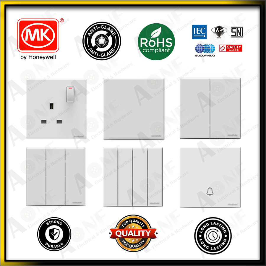 MK HONEYWELL ELEGANT SWITCH & SWITCHES ( SUIS ) 13A/1G1W/2G1W/3G1W/4G1W ...