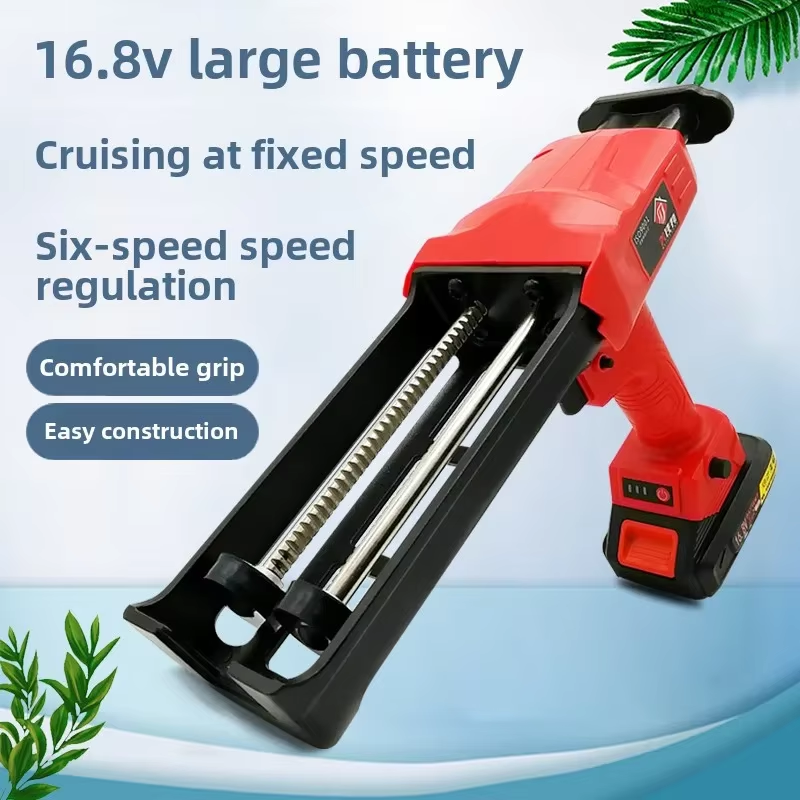 Electric Cordless Caulking Gun Dripless Double Cartridge Adhesive Epoxy ...