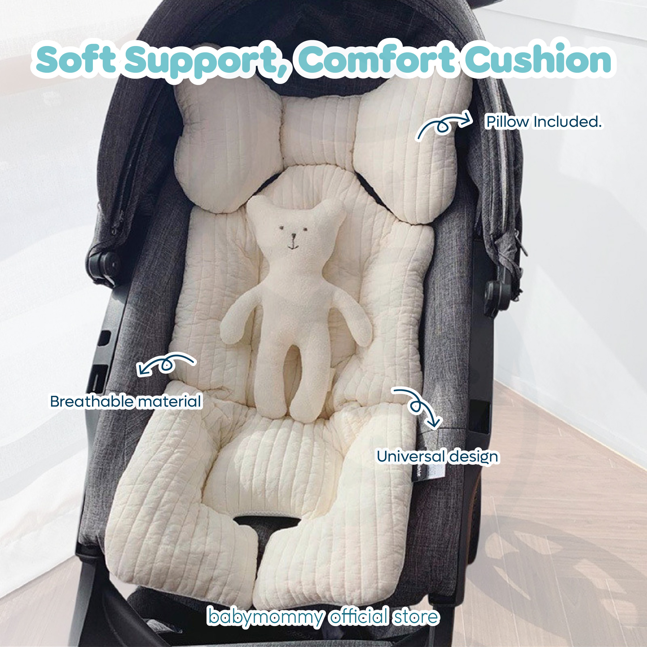 ReadyStock🇲🇾 Quality Jelly Beads Multipurpose Baby Stroller Cotton ...