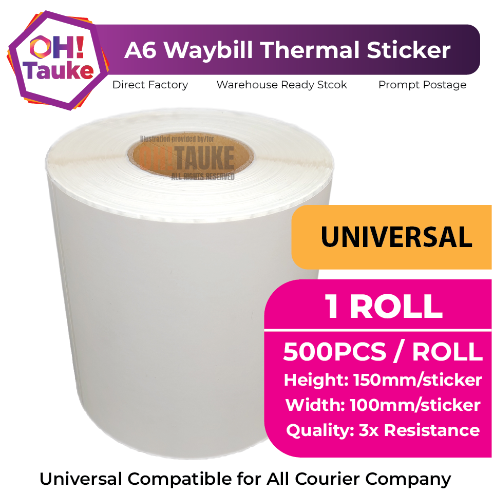 Stiker Waybill AWB A6 Waybill Thermal Sticker Courier Consignment Label ...
