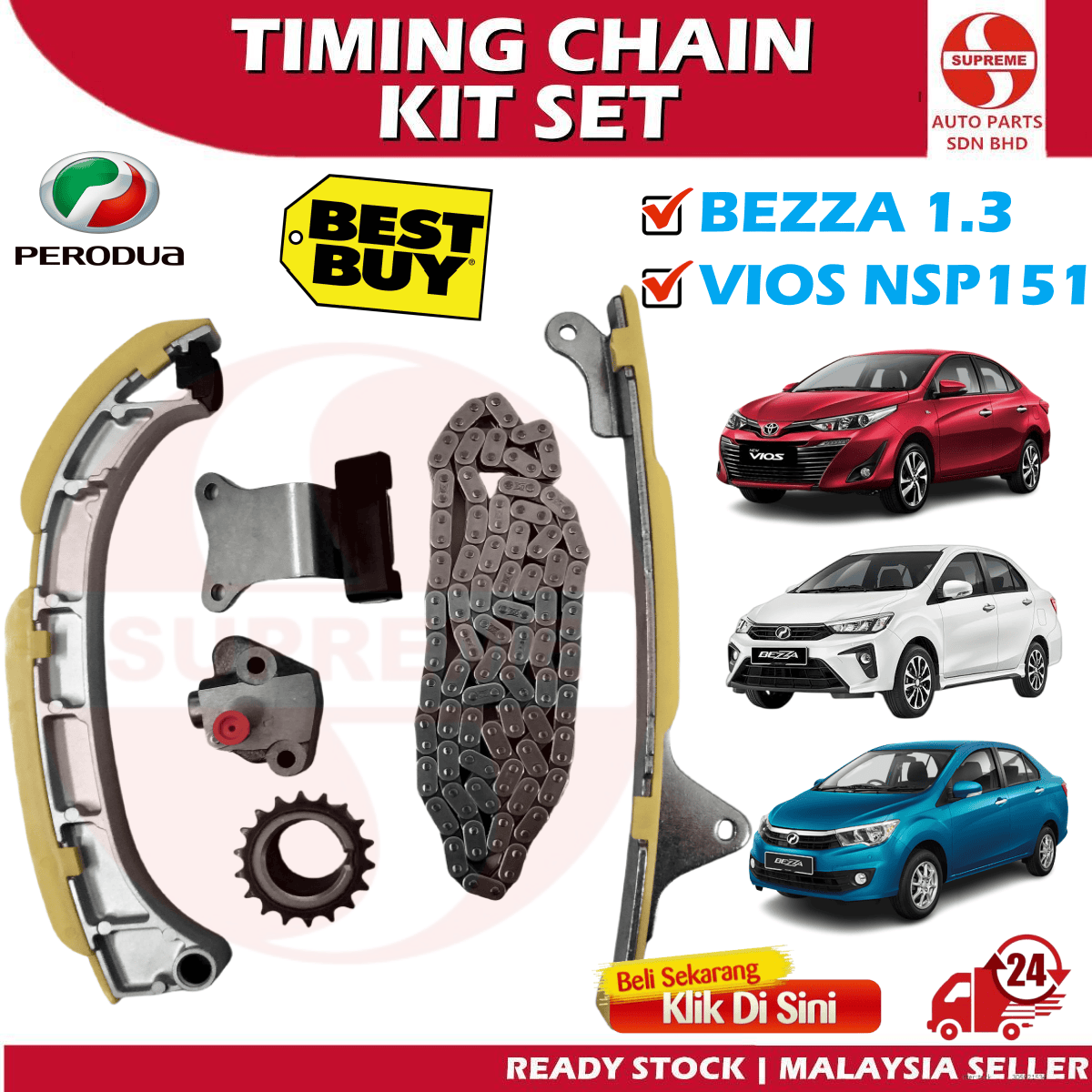 S2U Timing Chain Perodua Bezza 1.3 Toyota Vios NSP151 Timin Kereta ...