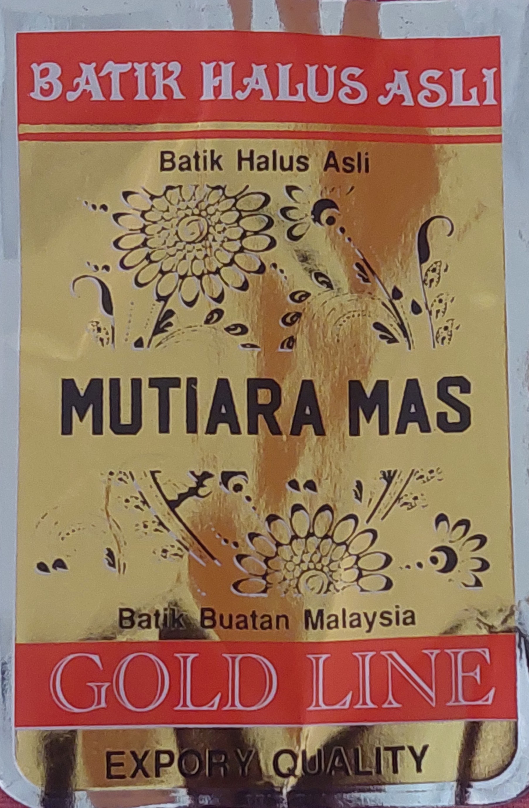 Batik Halus Asli MUTIARA MAS Gold Line (Batik Sarong 2mtr Jahit Tepi ...