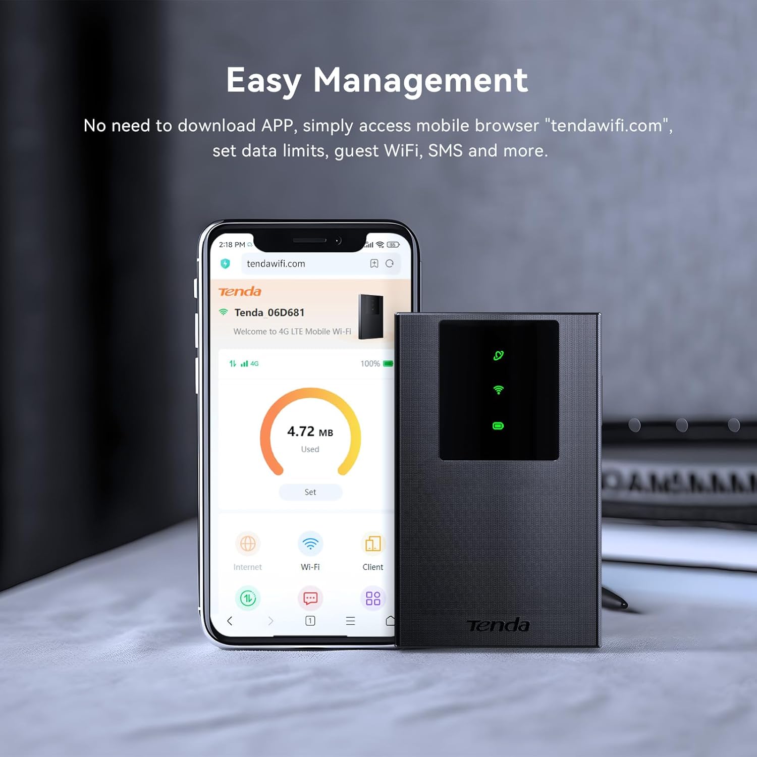 Tenda MF3 AX300 4G LTE Mifi Wifi6 Router Pocket Mobile WiFi - SIM Card ...