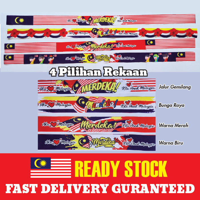 Kain Ikat Kepala Merdeka | Hiasan Kepala Hari Kebangsaan Malaysia ...