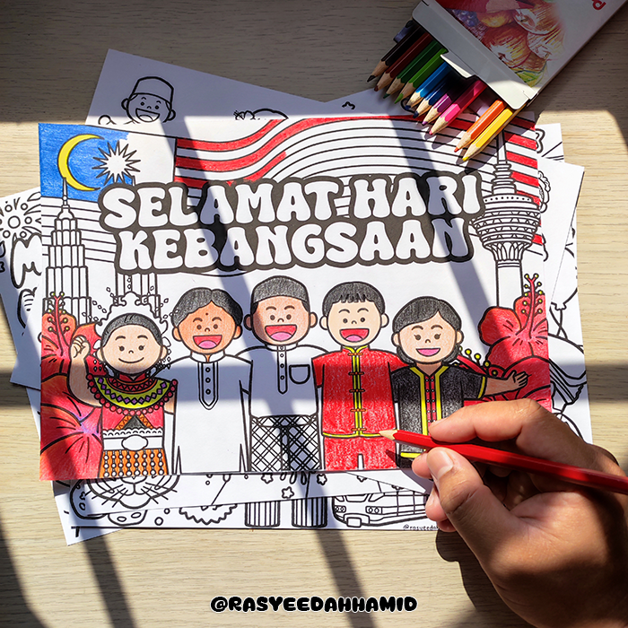 Set A Kertas Mewarna Colouring Pages | Hari Kebangsaan / Kemerdekaan ...
