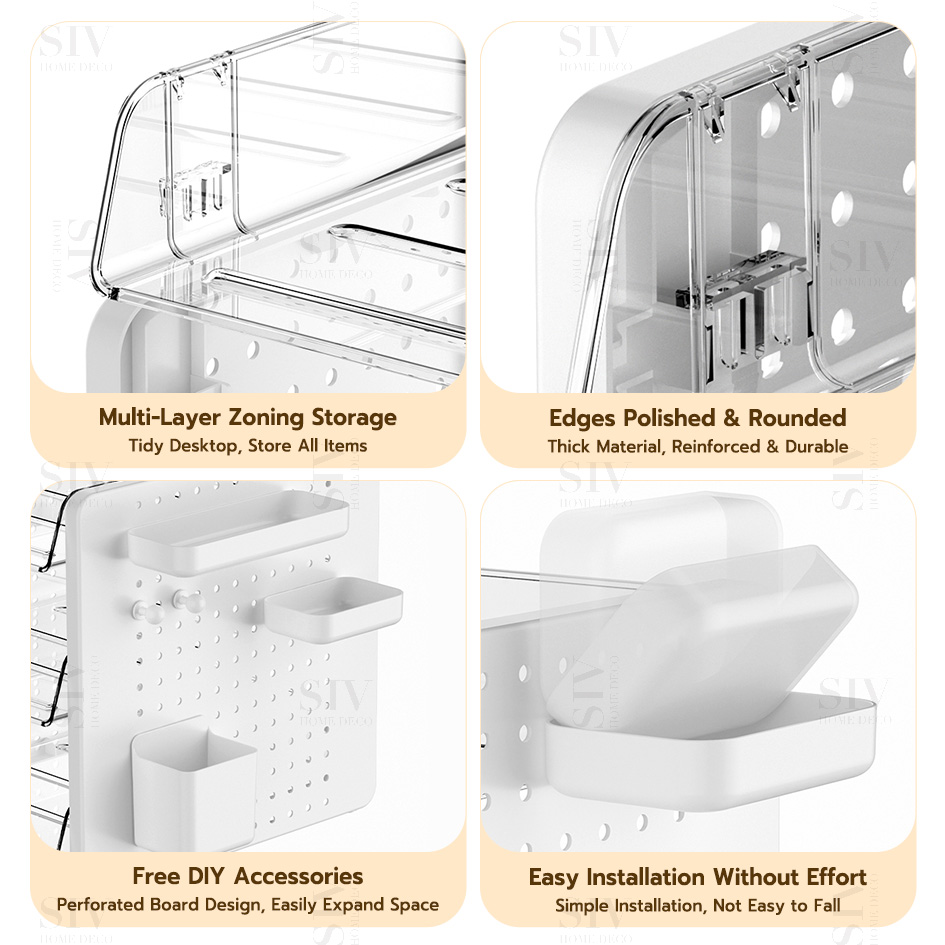 Fador Organizer Multi-Layer Pegboard Document Organizer – Desktop File ...