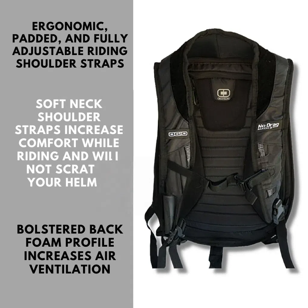 Motorcycle Riding Laptop Backpack Carbon Hard Shell Helmet Carrier Bag ...