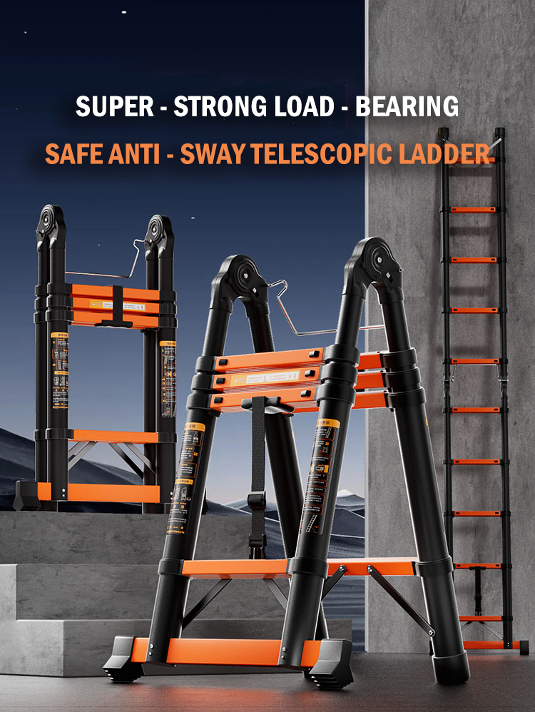 Telescopic Ladder Heavy Duty Tangga Lipat Ladder Foldable Aluminum Max ...