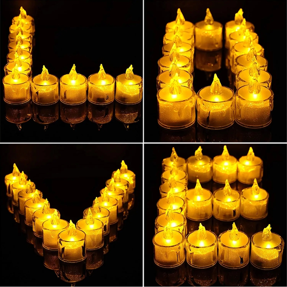 Led Candles Light Flameless Candle Plastic Pillar Flickering Candle ...