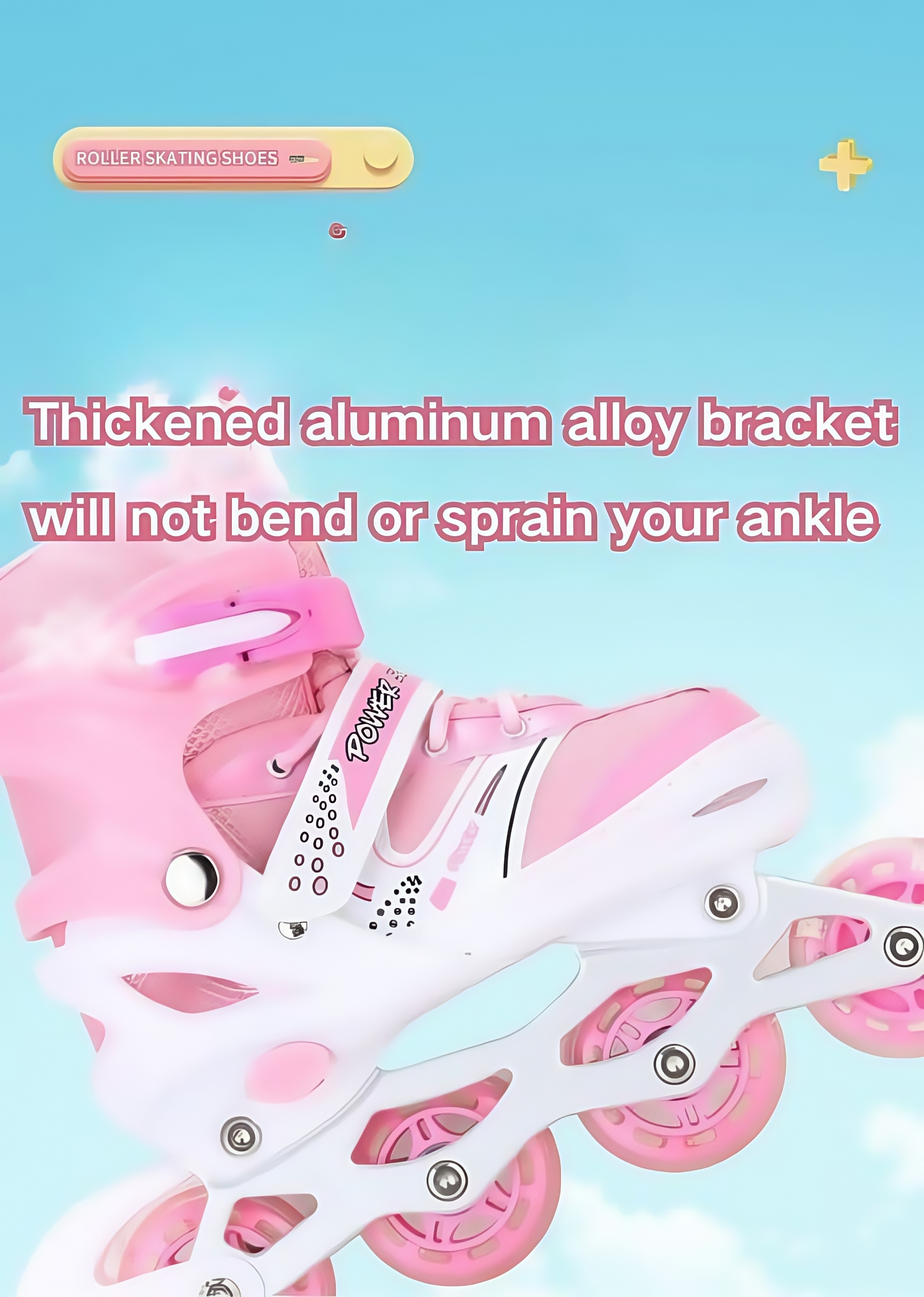 RB🌈kanak-kanak 4 roda kasut roda sebaris Sepatu Roda Beginner Kasut ...