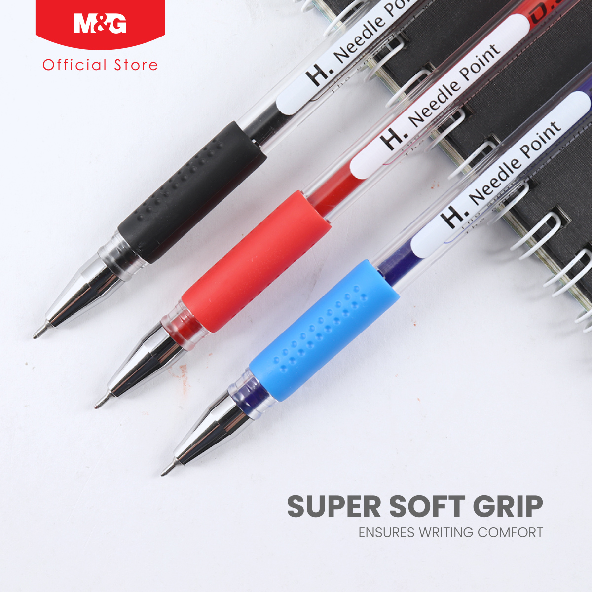 Pen Gel M&G Guru 0.5mm – Ujung Jarum | Tulisan Lancar | Pegangan Getah ...