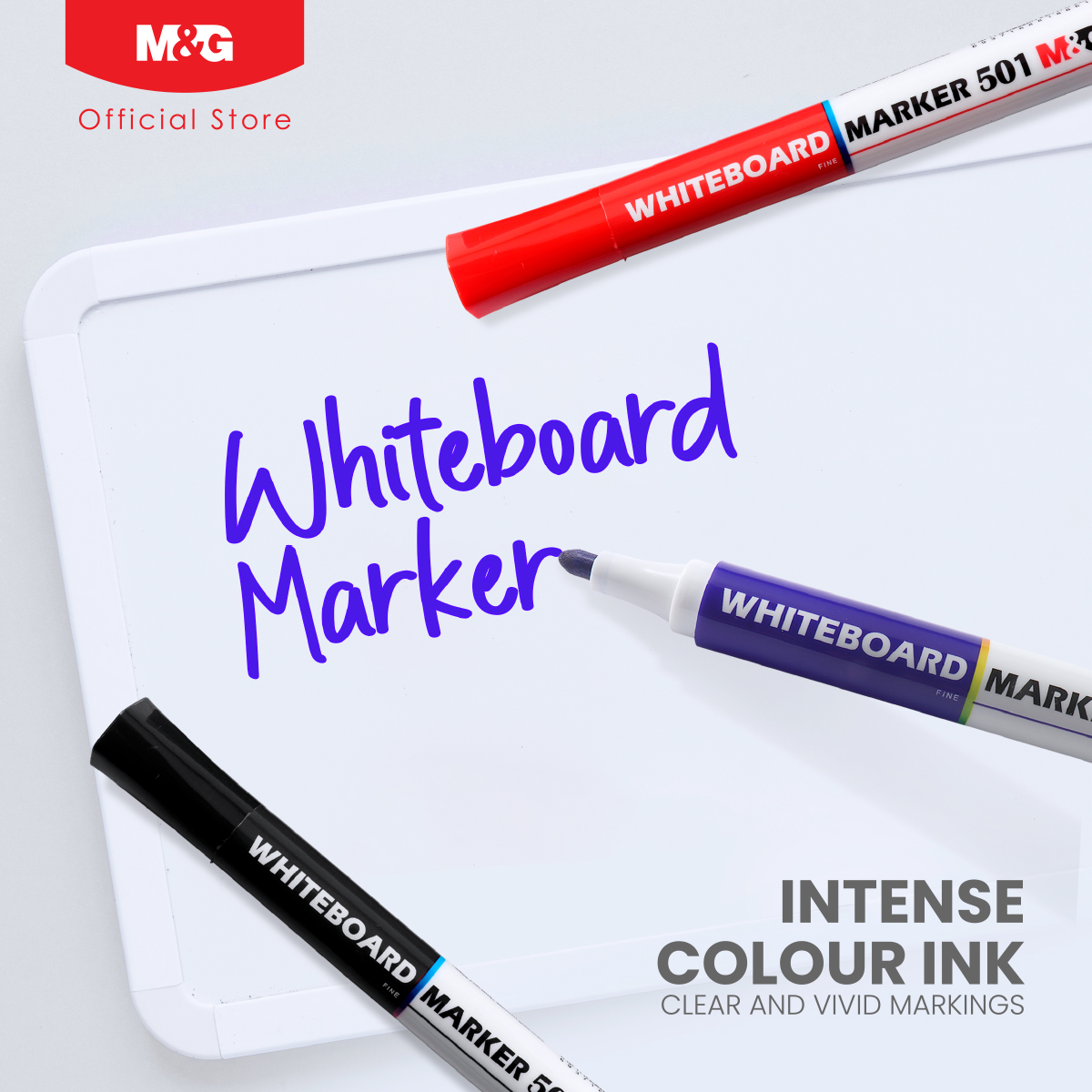 Pen Marker Papan Putih M&G 501 – 3 Warna, Ujung Halus, Mudah Dihapus ...