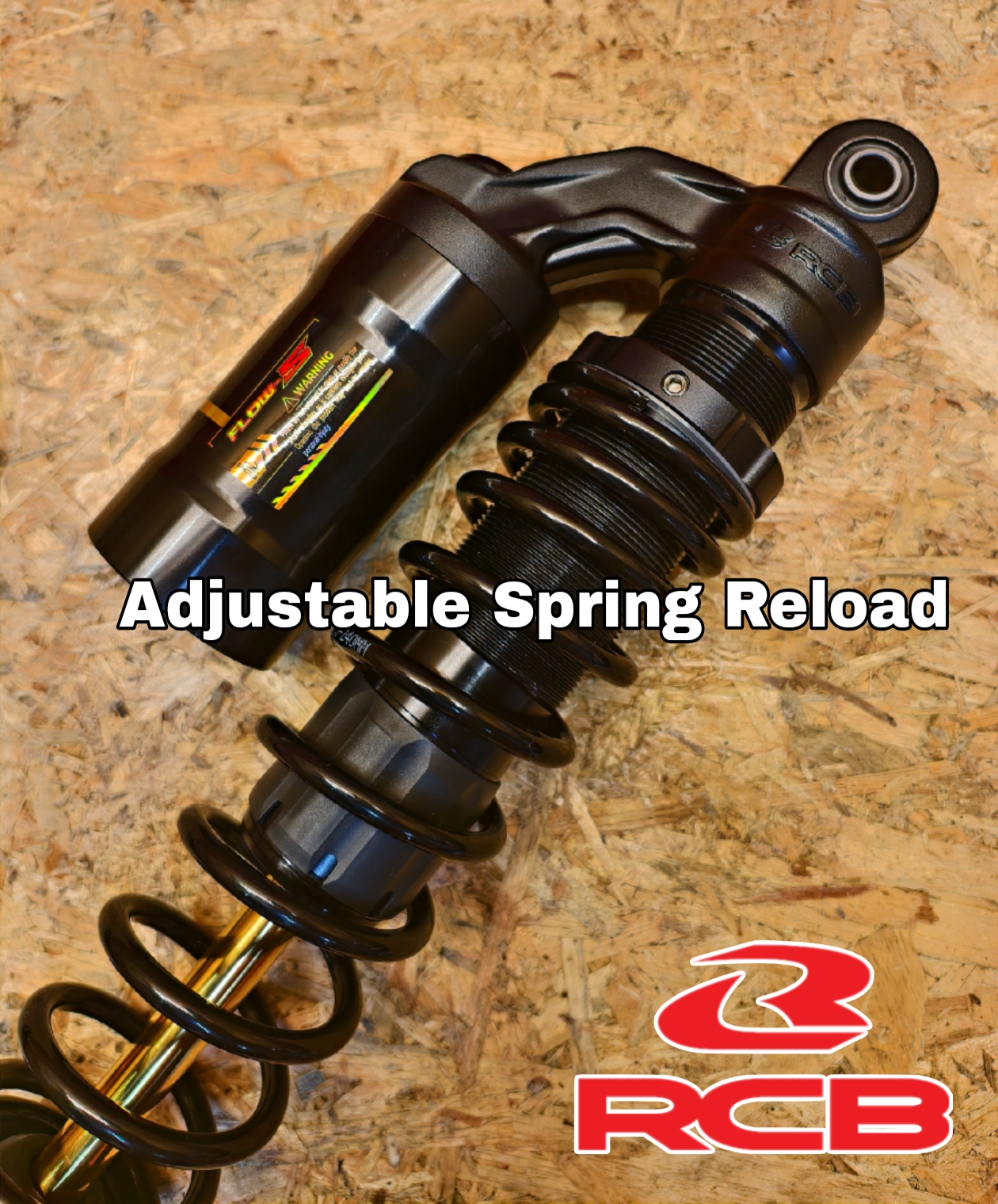 RCB FLOW S Series Absorber Honda ADV160 395mm Red Black Gold ...