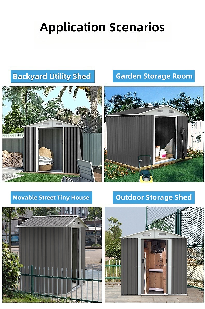 【WATERPROOF】Large Garden Storage Shed|Backyard Storage Outdoor Metal ...