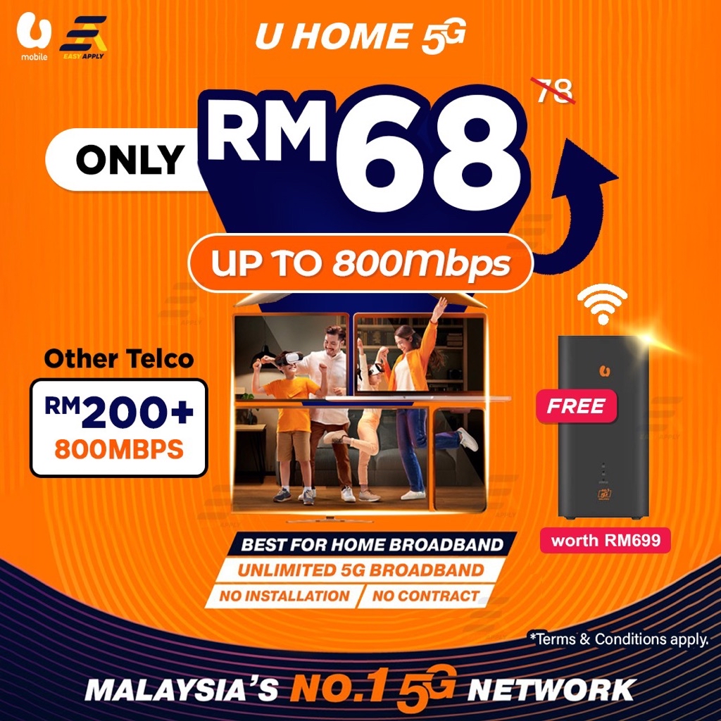 Umobile Uhome 5G FREE ROUTER Umobile Home Wifi (2 years contract) FREE ...