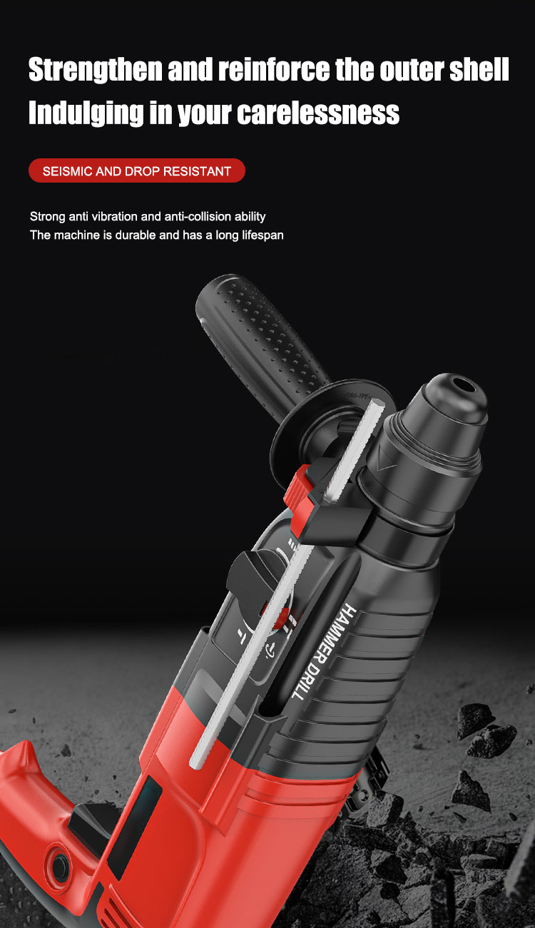 Penebuk Dinding Simen 1800W Concrete Hammer Drill Heavy Duty 3 Mode ...