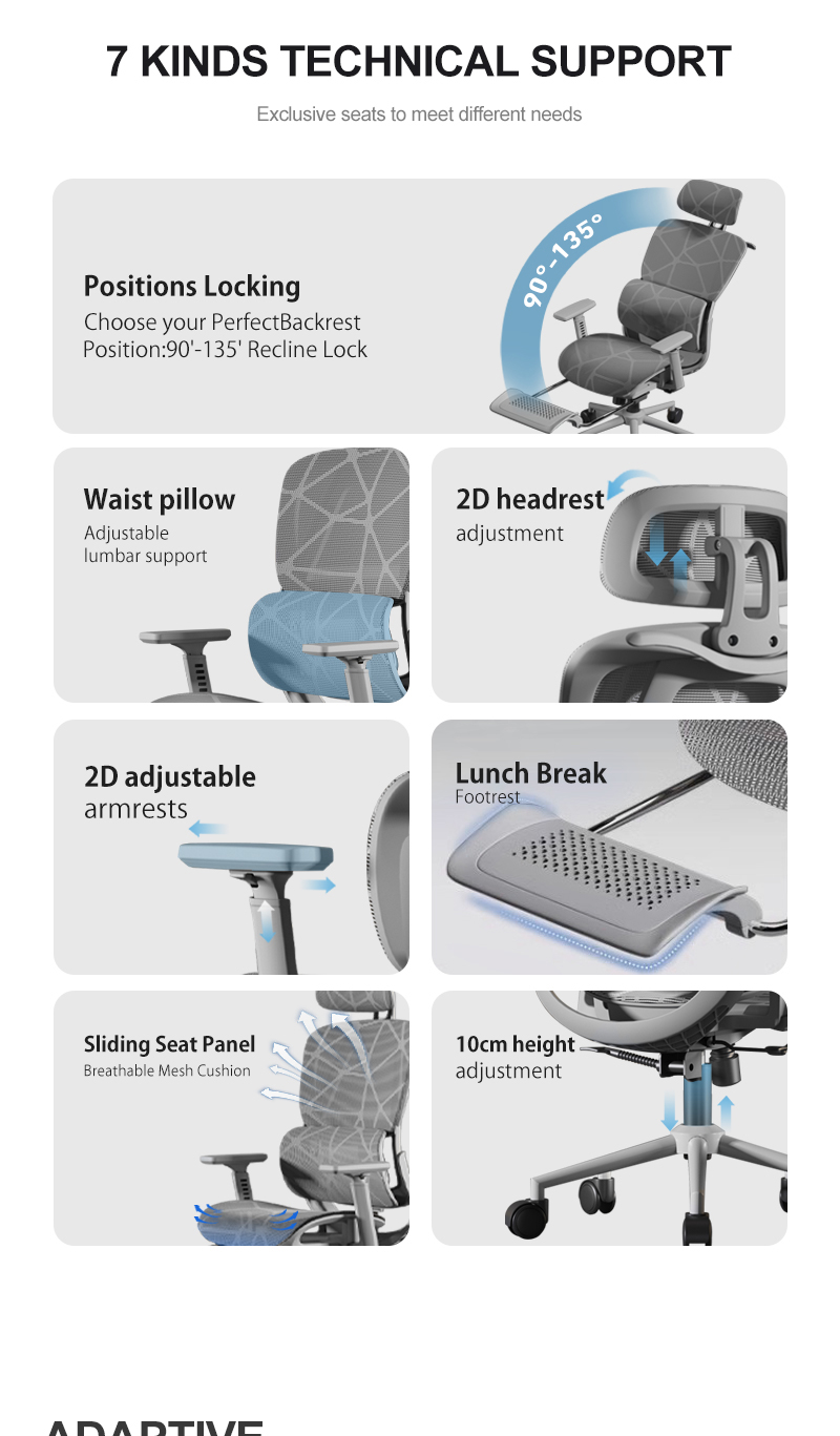 AJHH Kerusi Gaming Office Ergonomic Chair Gaming Chair Adjustable ...