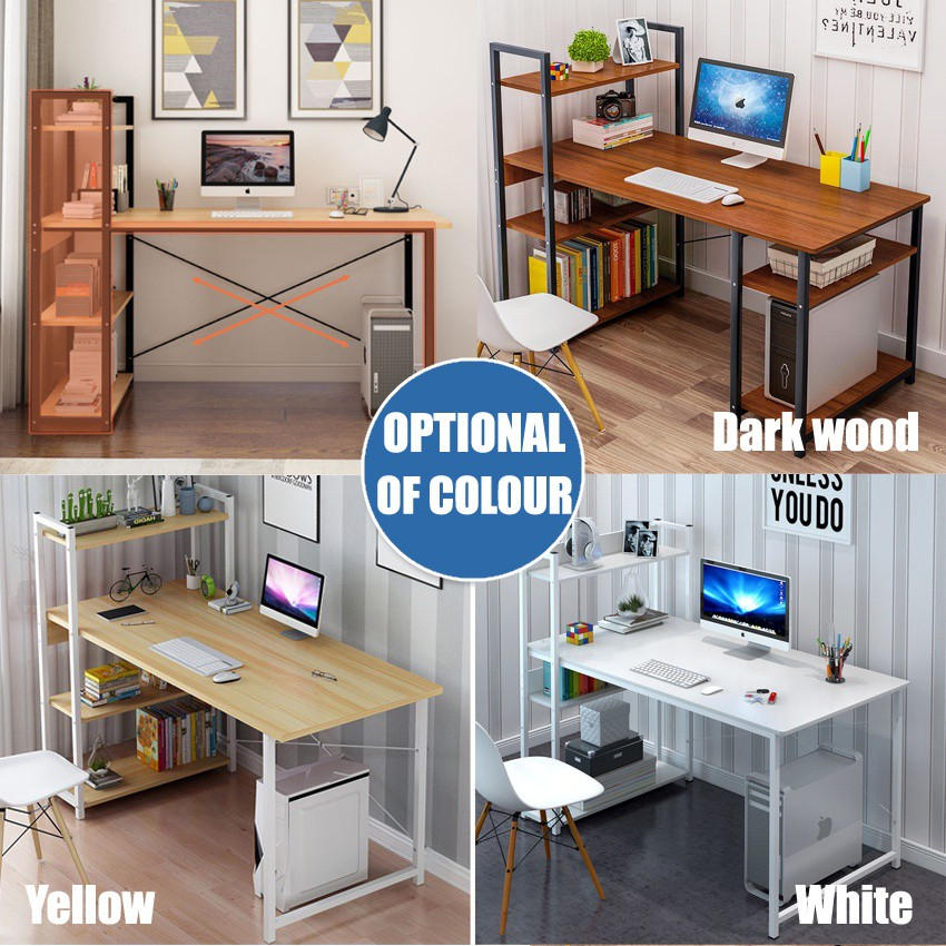 120cm Modern Computer Desk Study Deck Writing Desk Office Table With ...