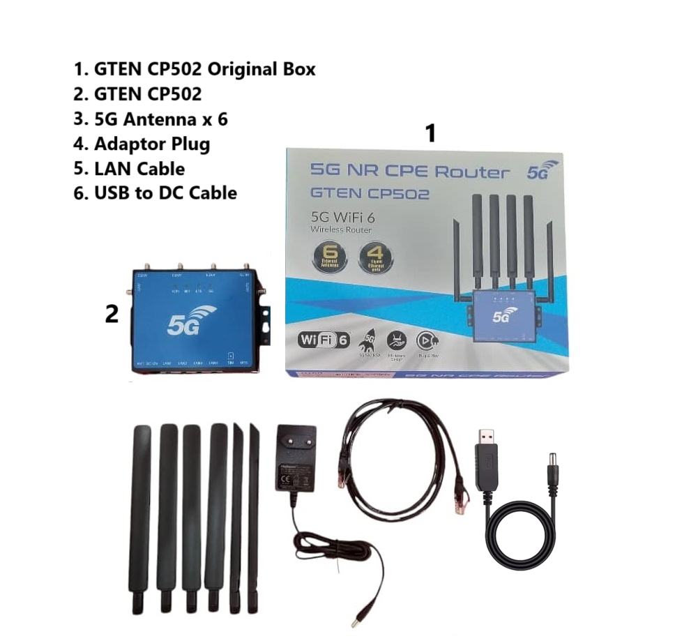 5G GTEN Cp502 Qualcomm SDX55 WiFi-6 Portable Wireless Modem Router ...