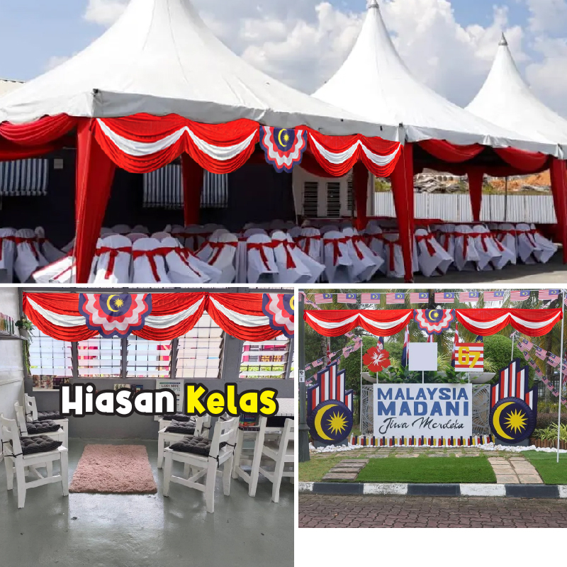 Langsir Scallop Merdeka Hiasan Pentas | Dekorasi Tingkap | Decoration ...