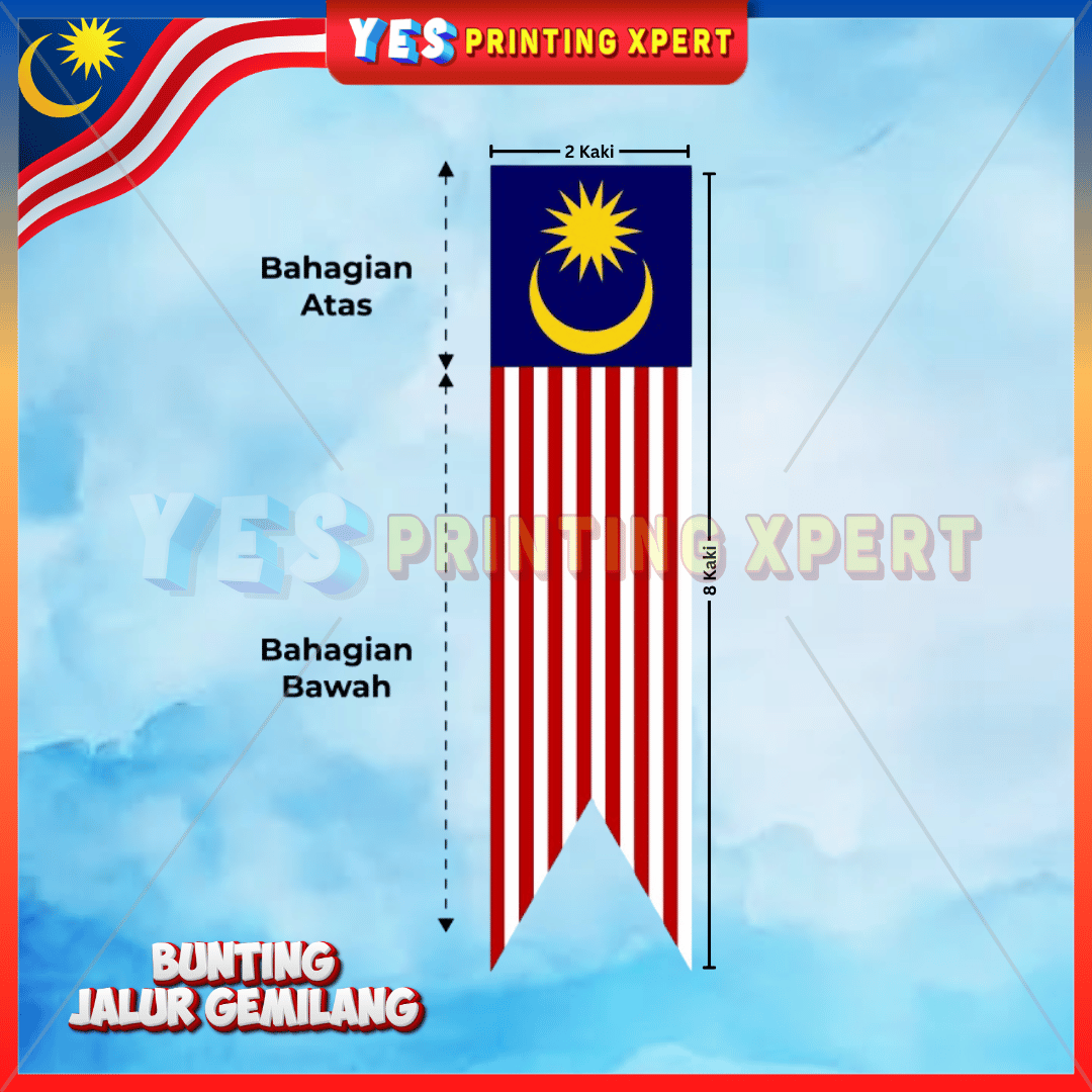 SAMBUTAN MERDEKA - BUNTING 2X8 JALUR GEMILANG BENDERA MALAYSIA | Shopee ...