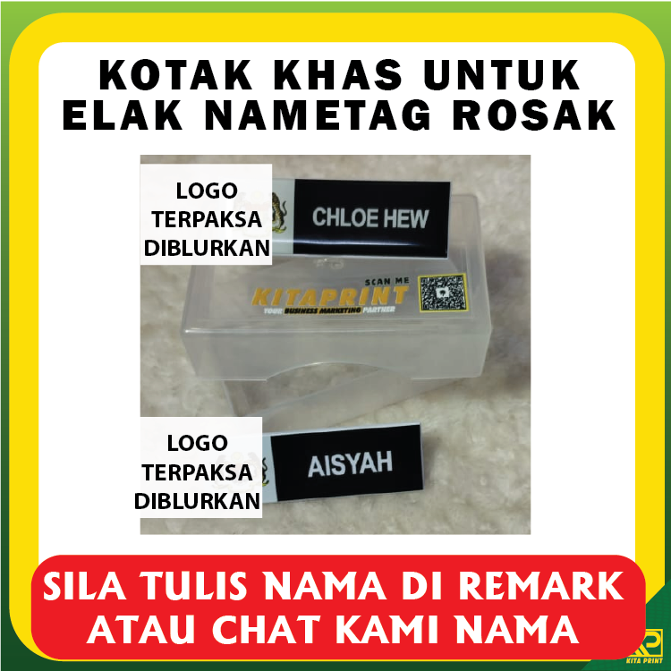 Nametag penjawat awam, Nametag cikgu sekolah, saiz 75x25mm acrylic ...