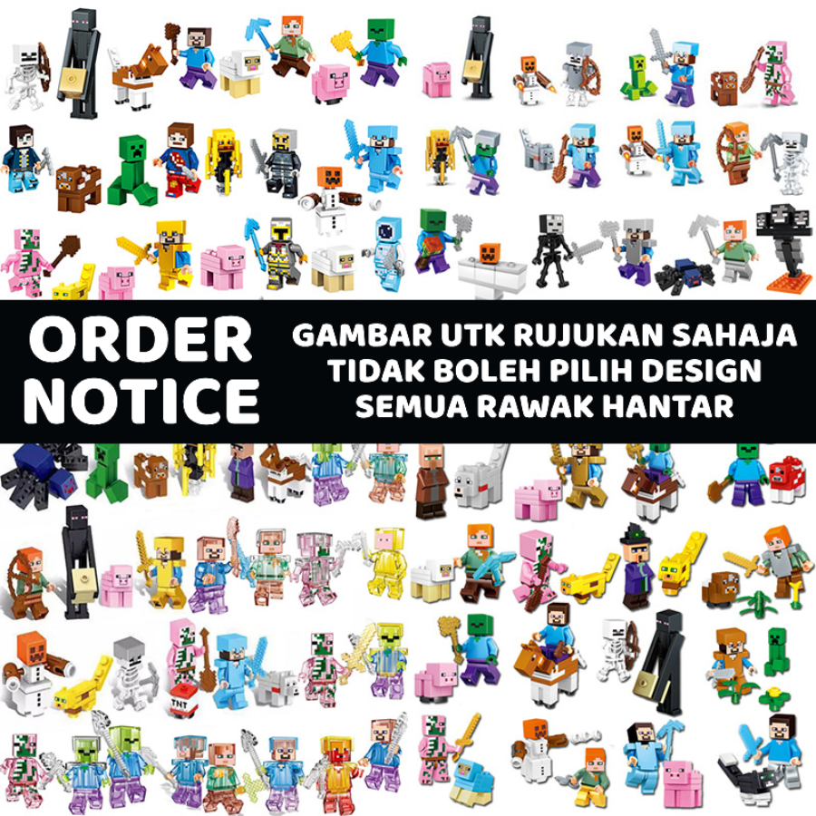 Minecraft Characters Building Blocks Magnetic Block Magnet World Dolls ...