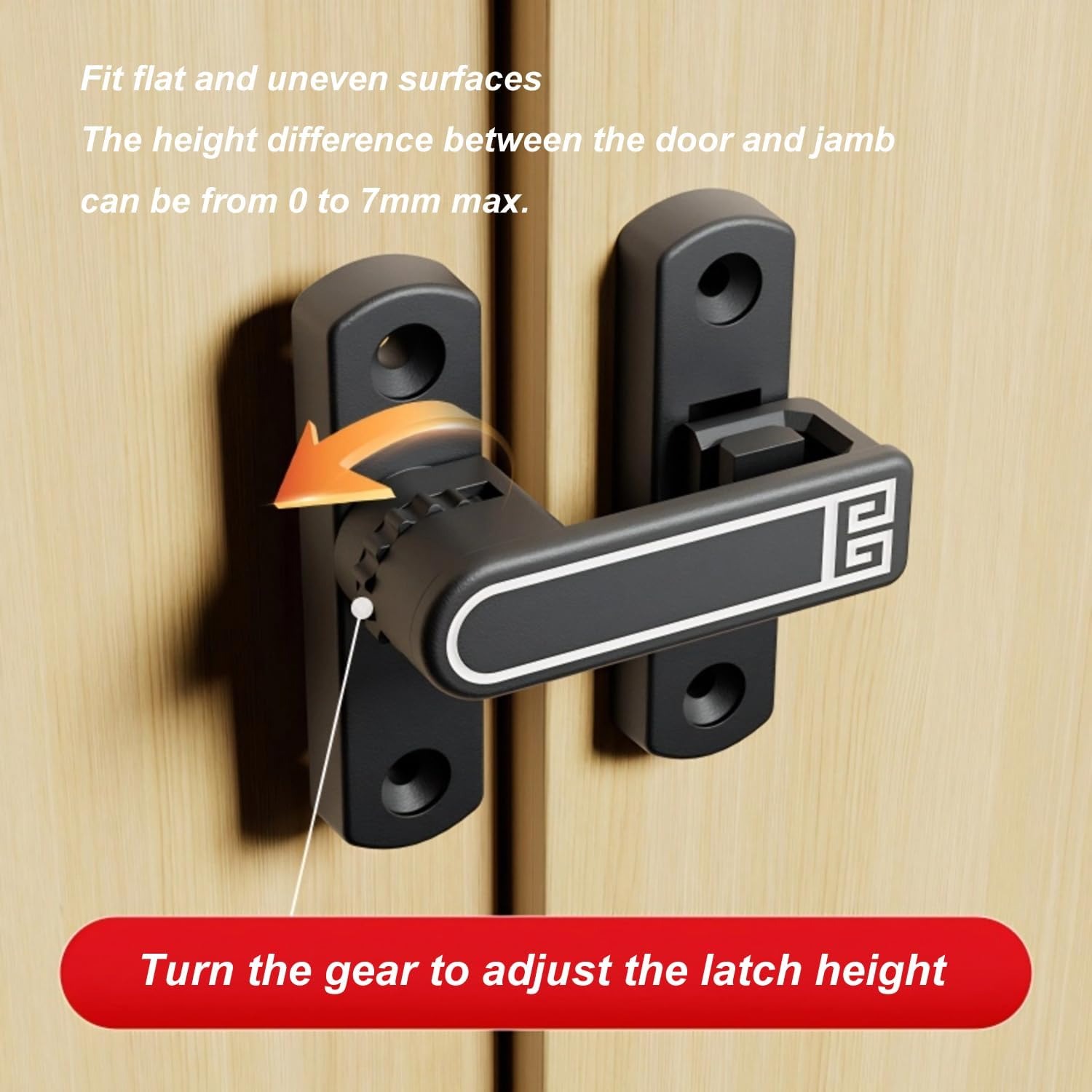 90/180 Dual-use Door Latch Free Punch Door Latch Hasp Lock For Slide ...