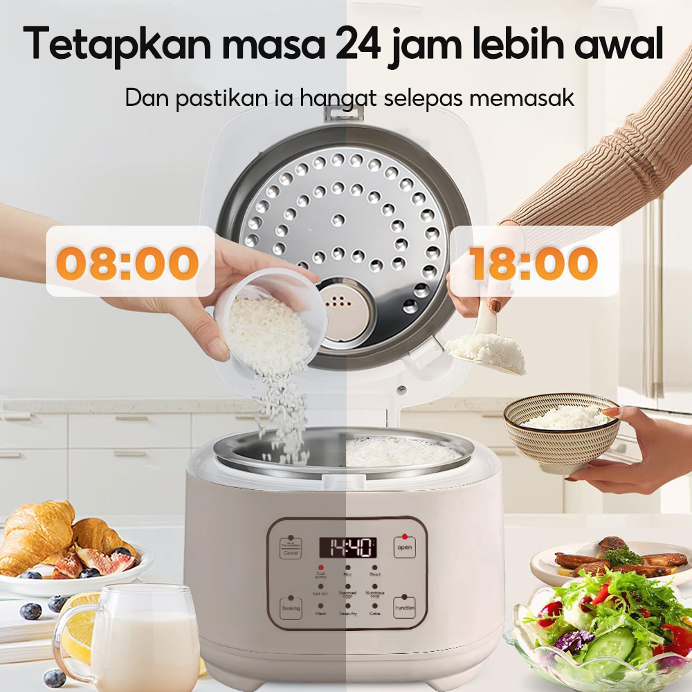 Simmo Premium Rice Cooker Smart Rice Cooker 3L LED Smart Screen Display Household Multifunction ...