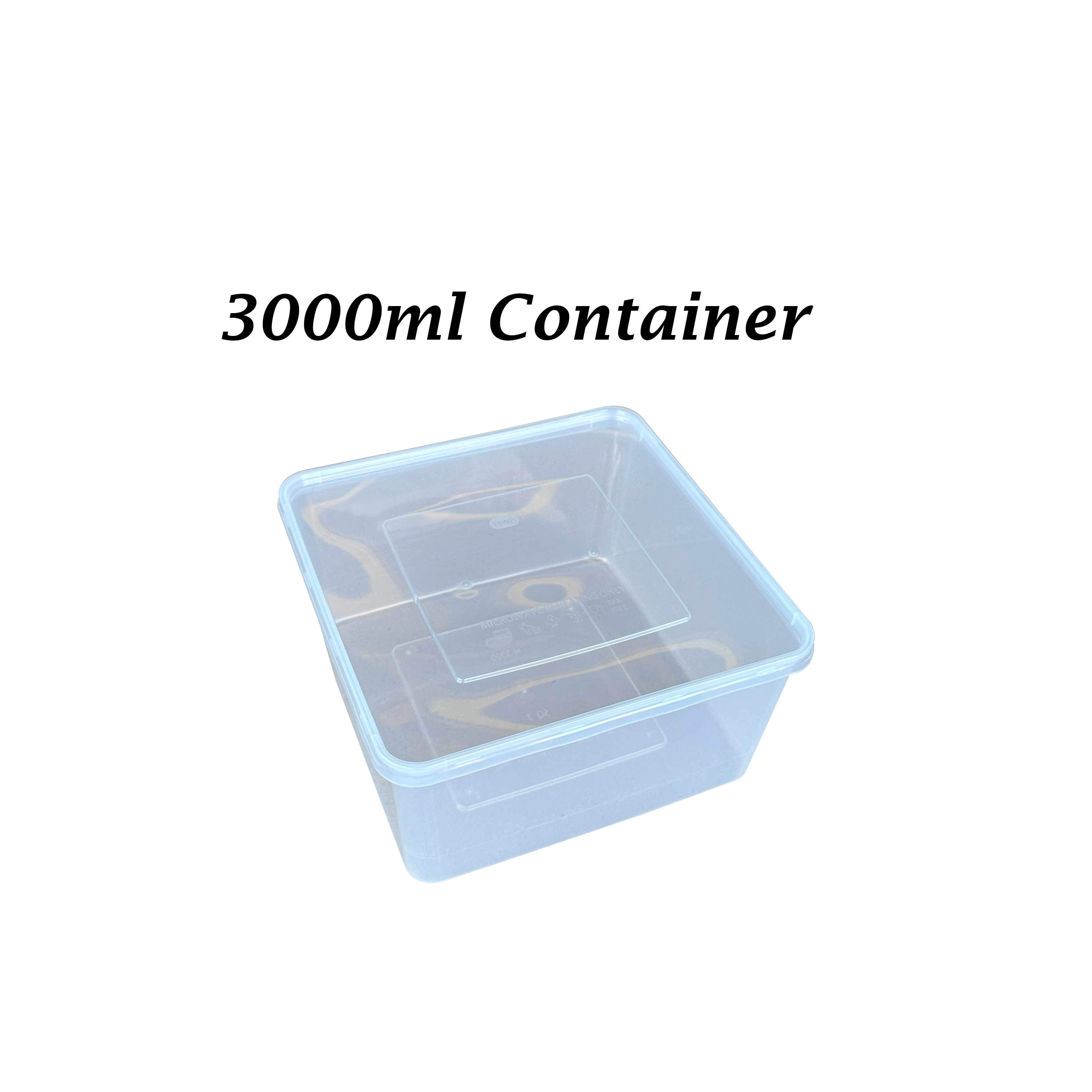 PP Square Food Container 1500ml/2000ml/3000ml | Bekas Makanan Plastik ...