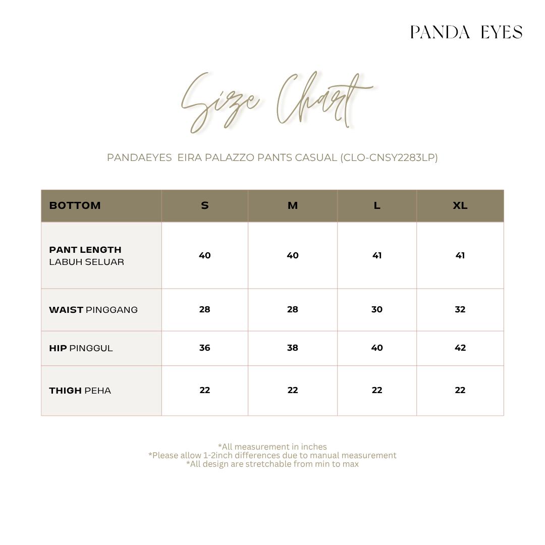 PANDAEYES EIRA PALAZZO PANTS CASUAL (CLO-CNSY2283LP) | Shopee Malaysia