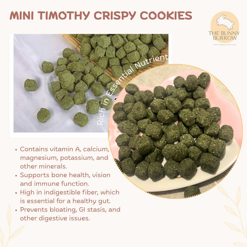 Natural Mini Timothy Oven Baked Crispy Cookies / Pet Snack Timothy Hay ...
