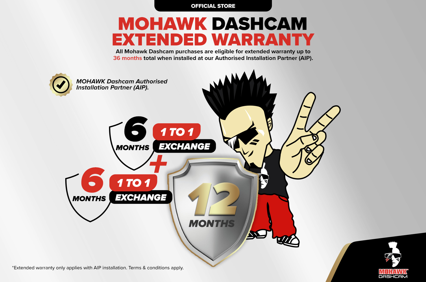 Mohawk Dashcam A100s Car Recorder Dual Channel Dash Cam 1080P Full HD ...