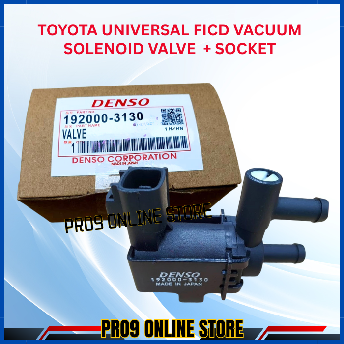 TOYOTA UNIVERSAL FICD VACUUM SOLENOID VALVE T PIPE & SOCKET 192000-3130 ...
